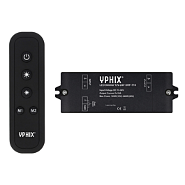 YPHIX LED Dimmer 12V-24V, DRF-T10, 10A, incl. RF afstandsbediening ...